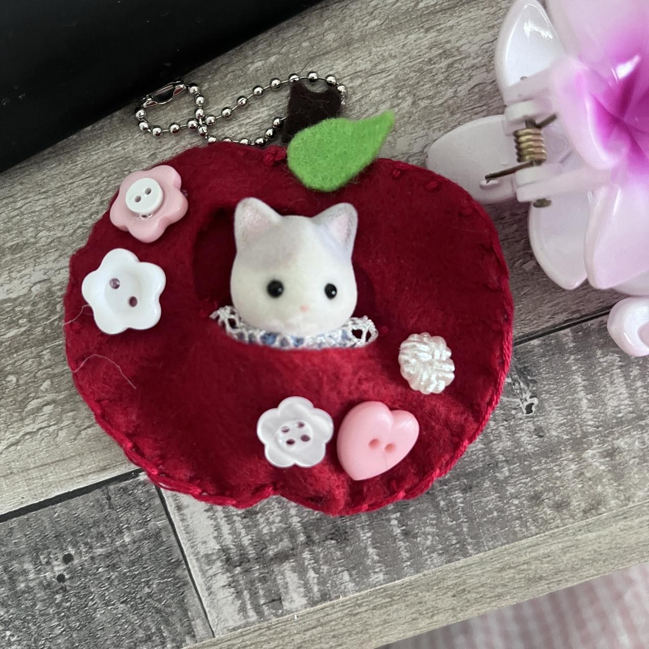 Apple calico critter keychain holder | Depop