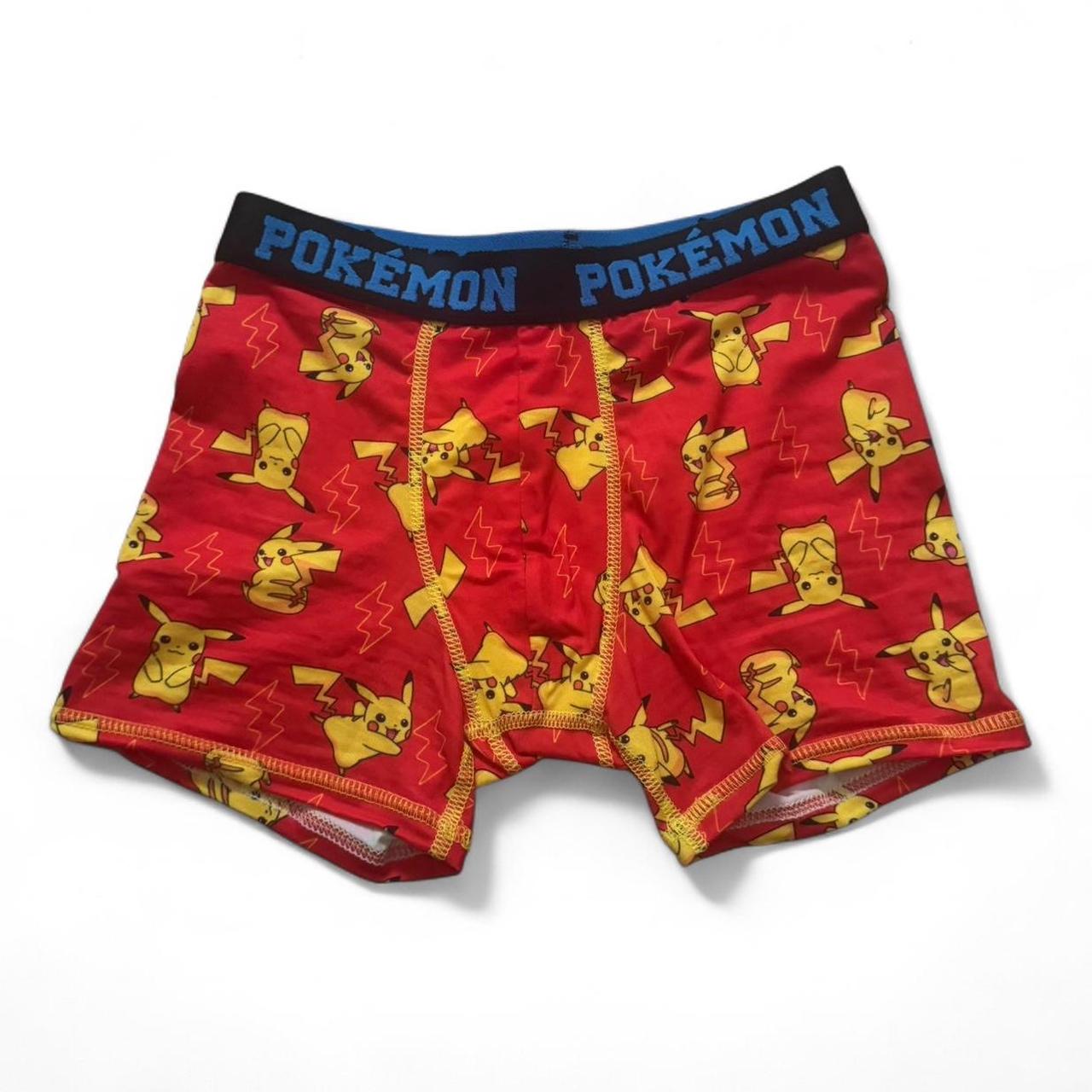 red pokémon pikachu boxers. size 8 in boys but i... | Depop