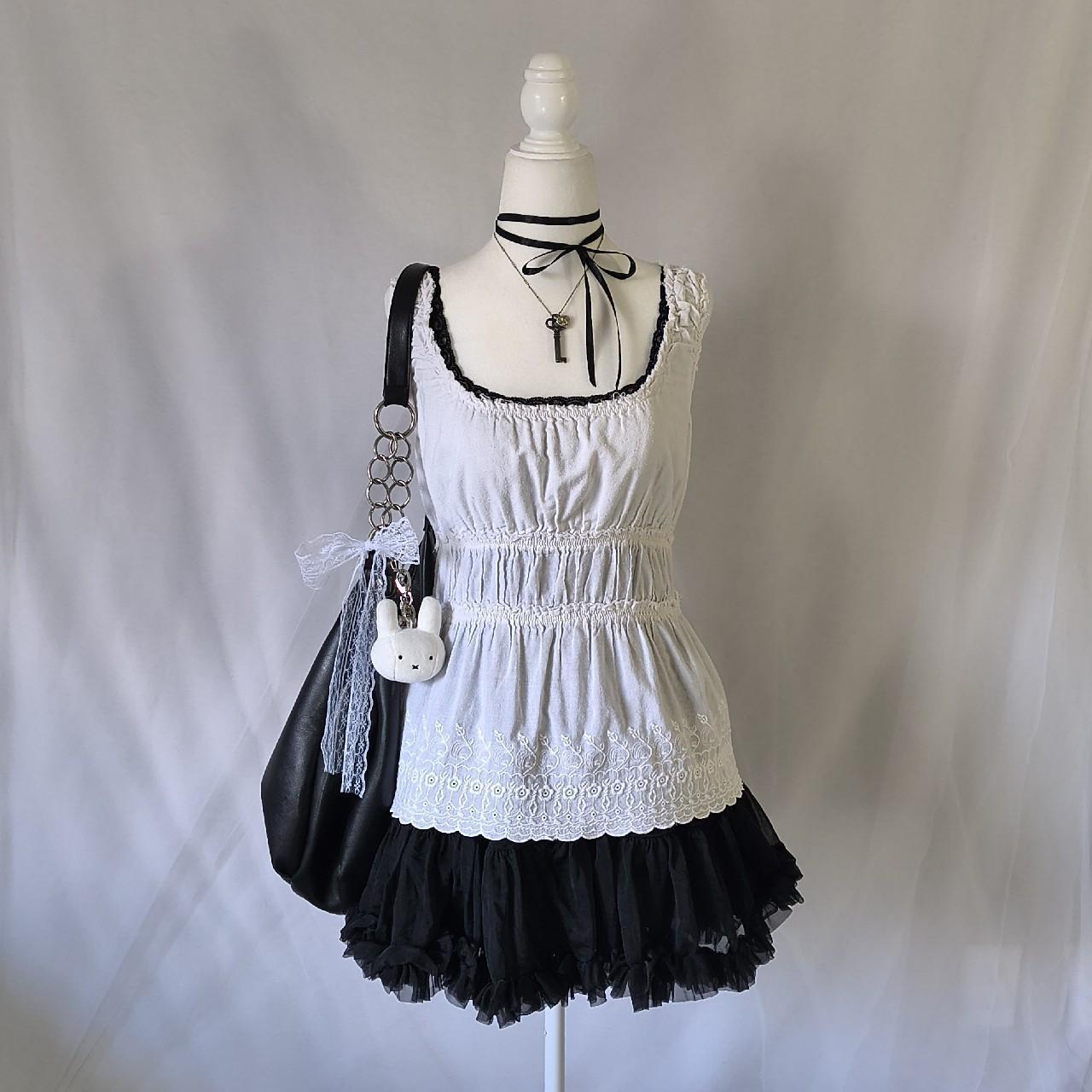 perfect dainty white ruffled eyelet lace babydoll... | Depop