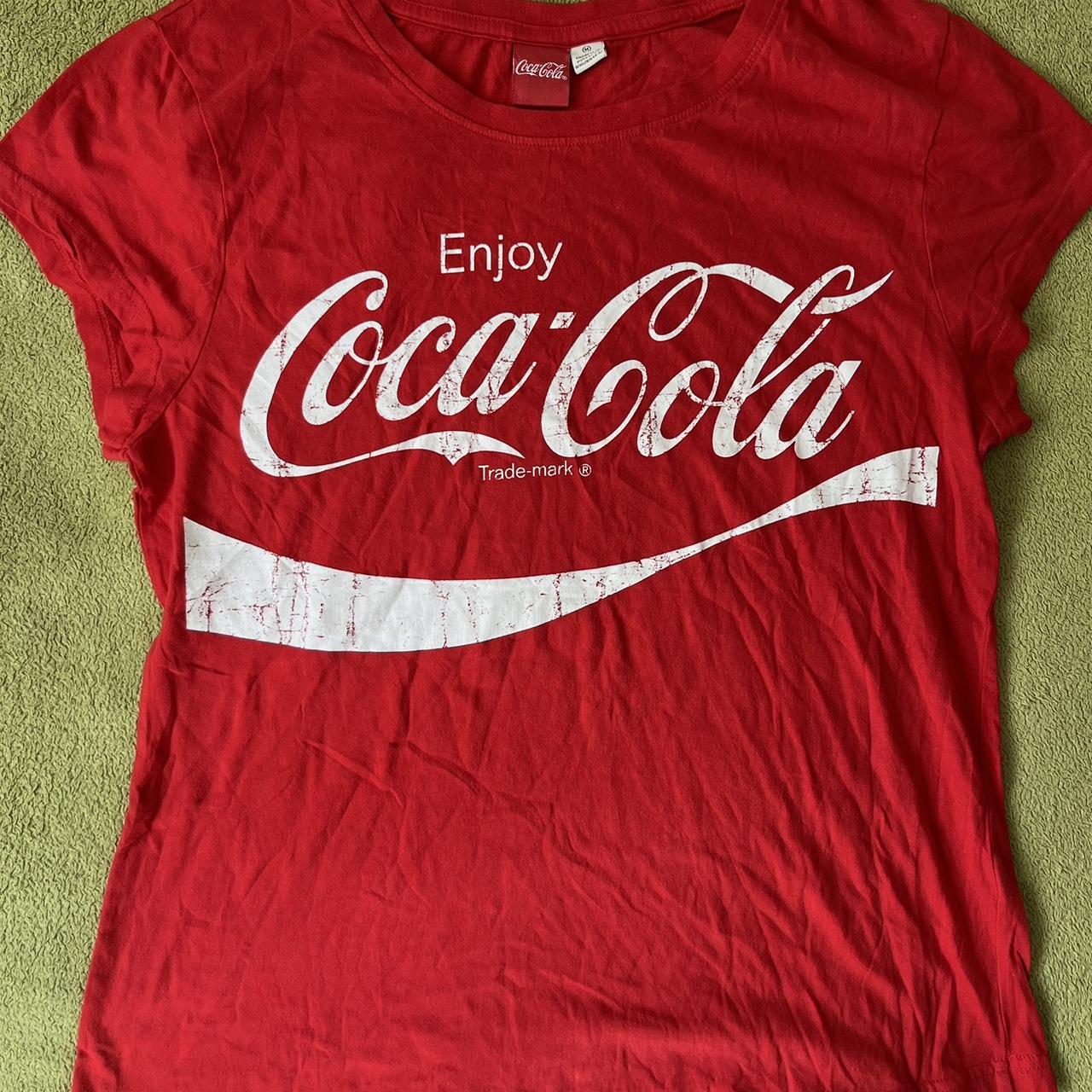 Vintage Red Coca-Cola T-shirt Good Condition womens... - Depop