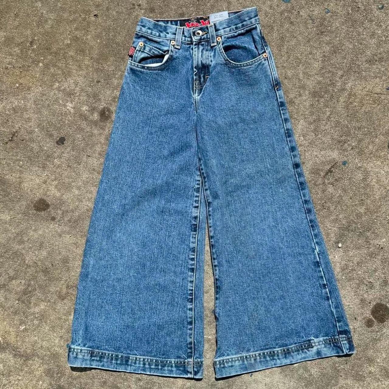 JNCO wide-leg blue denim jeans vintage #JNCO... - Depop