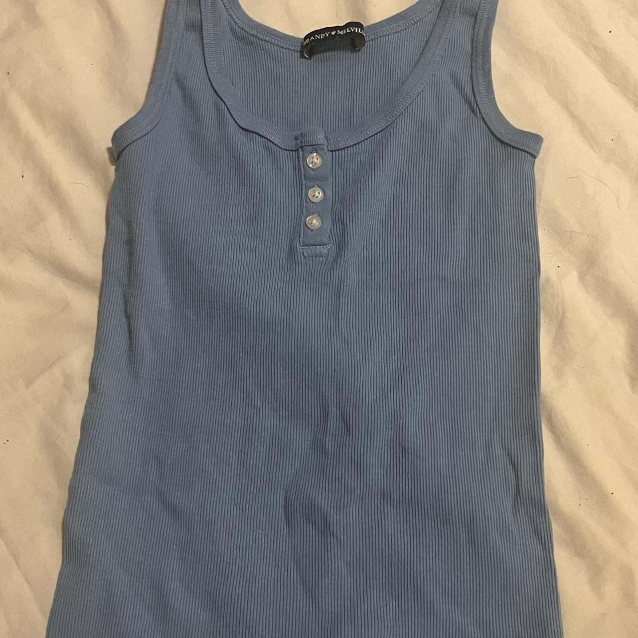 Brandy Melville Blue Tank top Never worn Needs new home - Depop