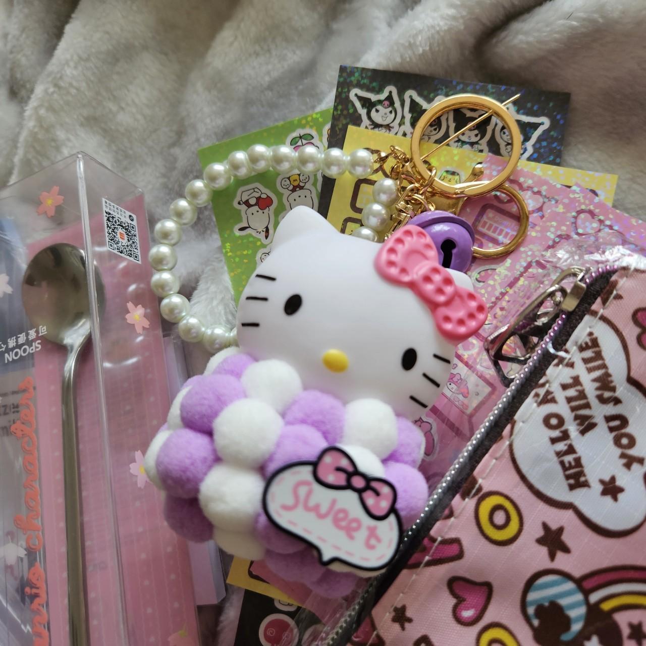 Sanrio bundle, hello kitty keyring, hello kitty... - Depop
