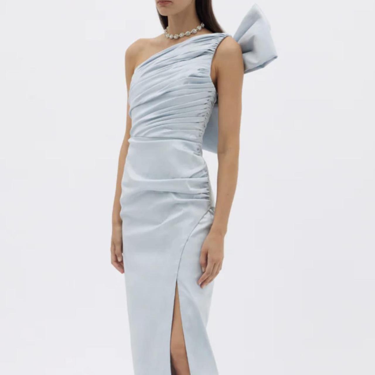 Rachel Gilbert The Olive Gown in Ice. Worn once as a... - Depop