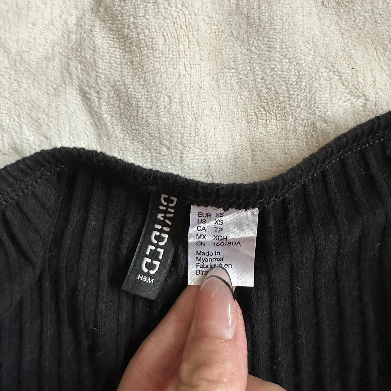 H&M crop top with slit sleeves Worn only... - Depop