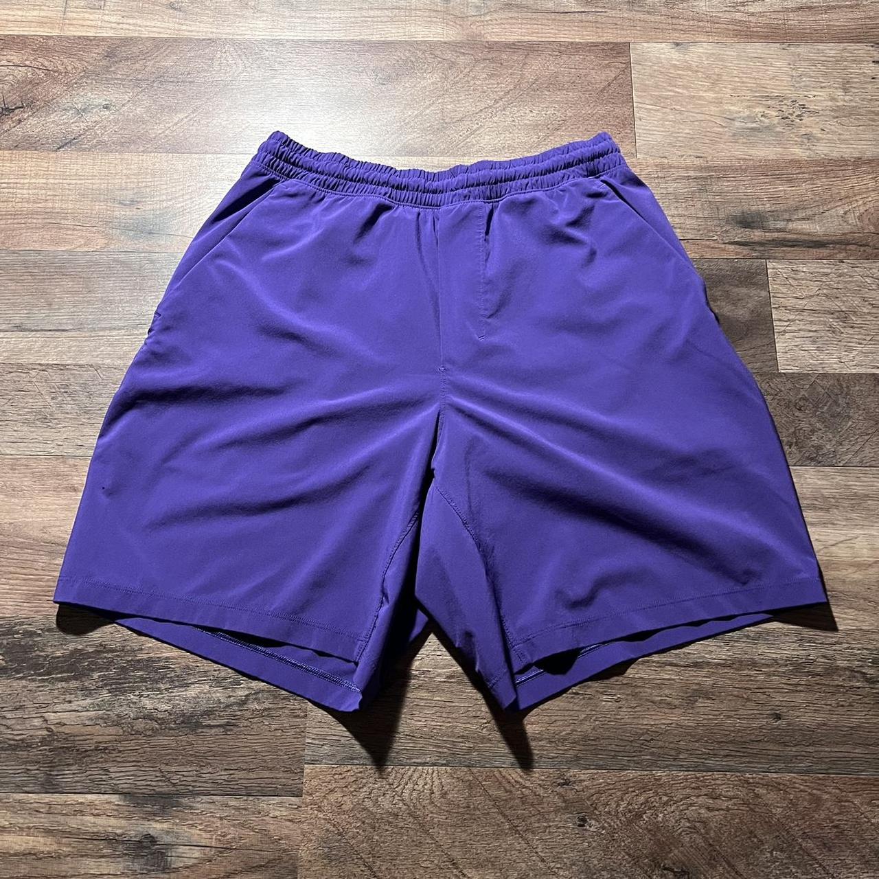 Lululemon Shorts Mens Small Purple Pace Breaker 7”... - Depop