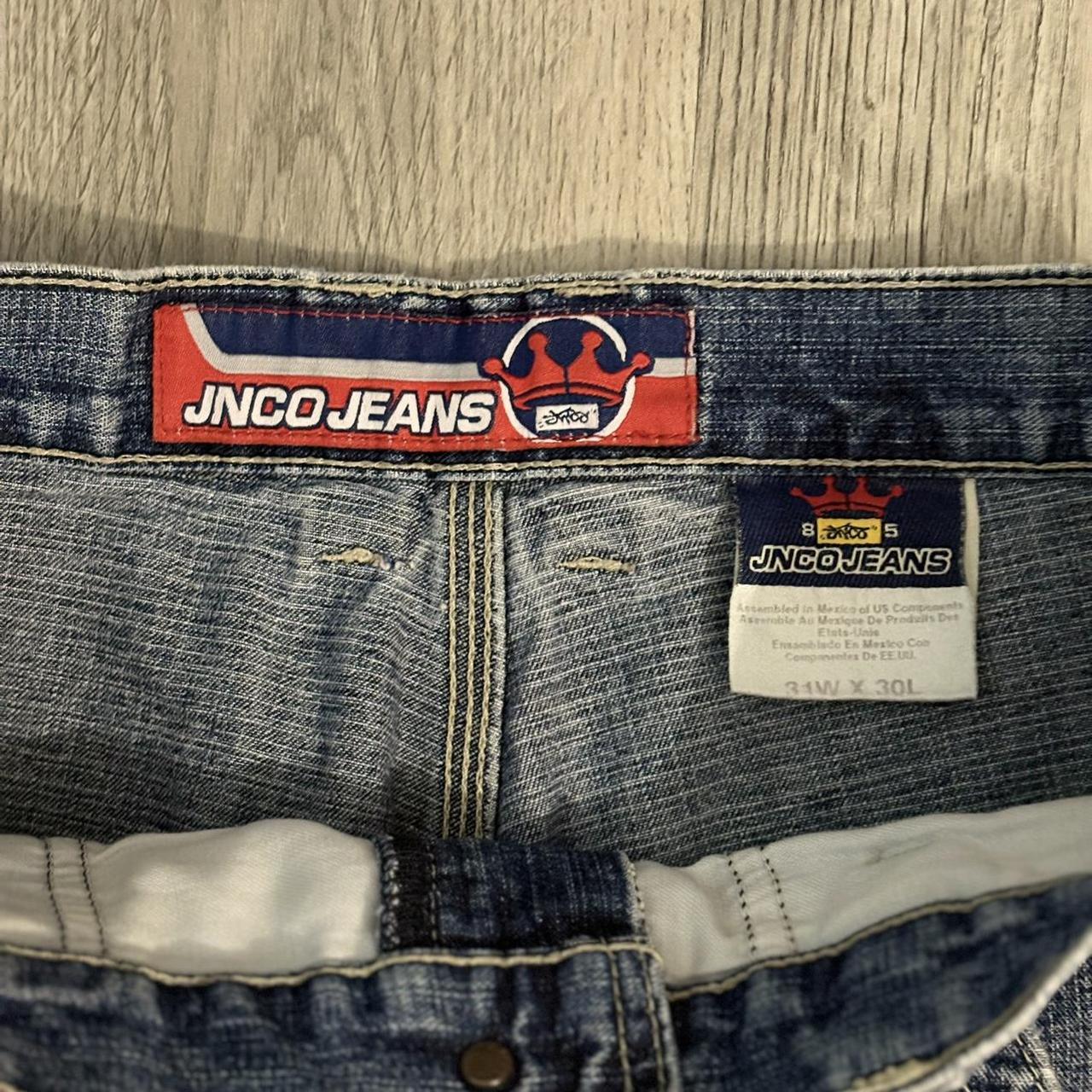 grail blue lucky 7 dice JNCO jorts size 31 H/O... | Depop