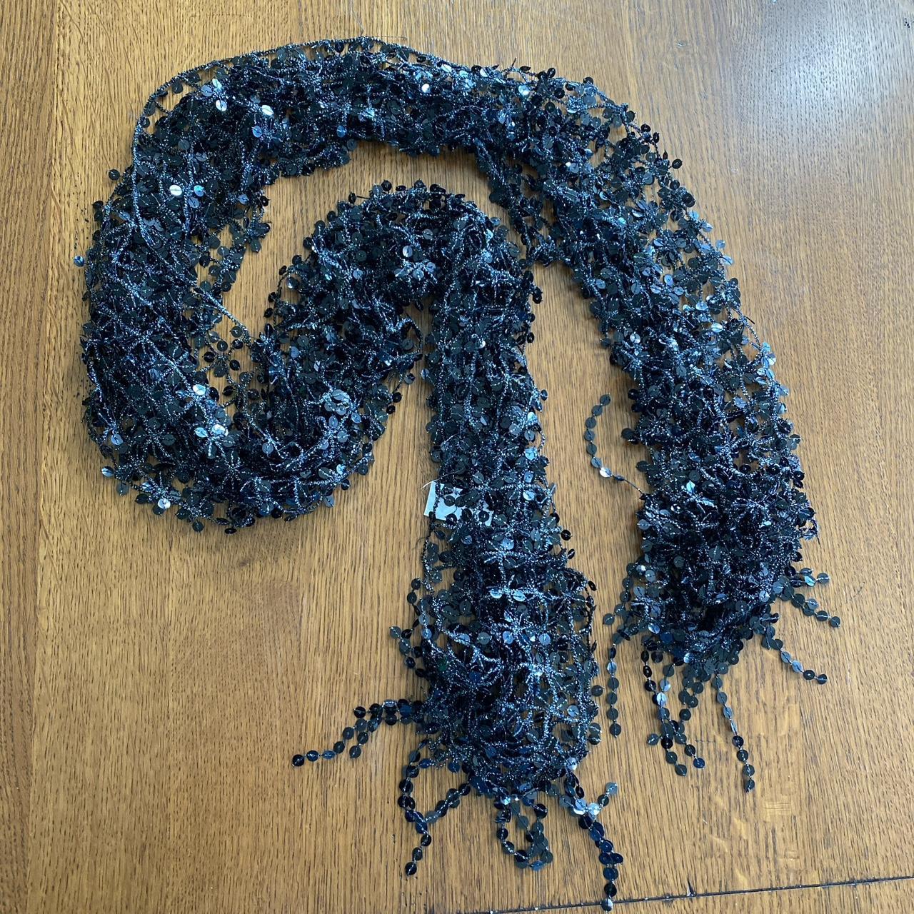 Adorable vintage y2k era sparkle scarf, black... - Depop