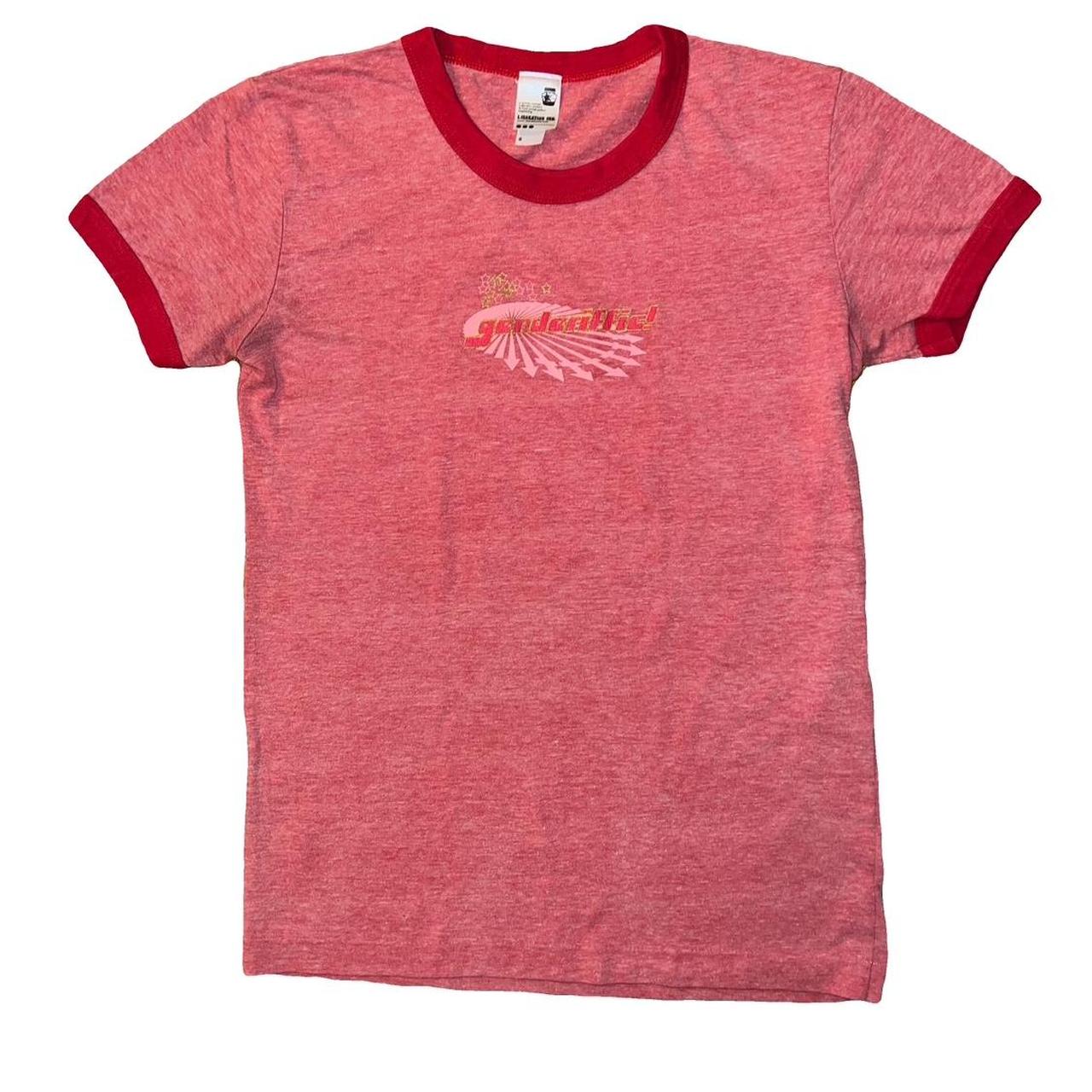 Vintage 70s Style red ringer tee. Super cute graphic... - Depop