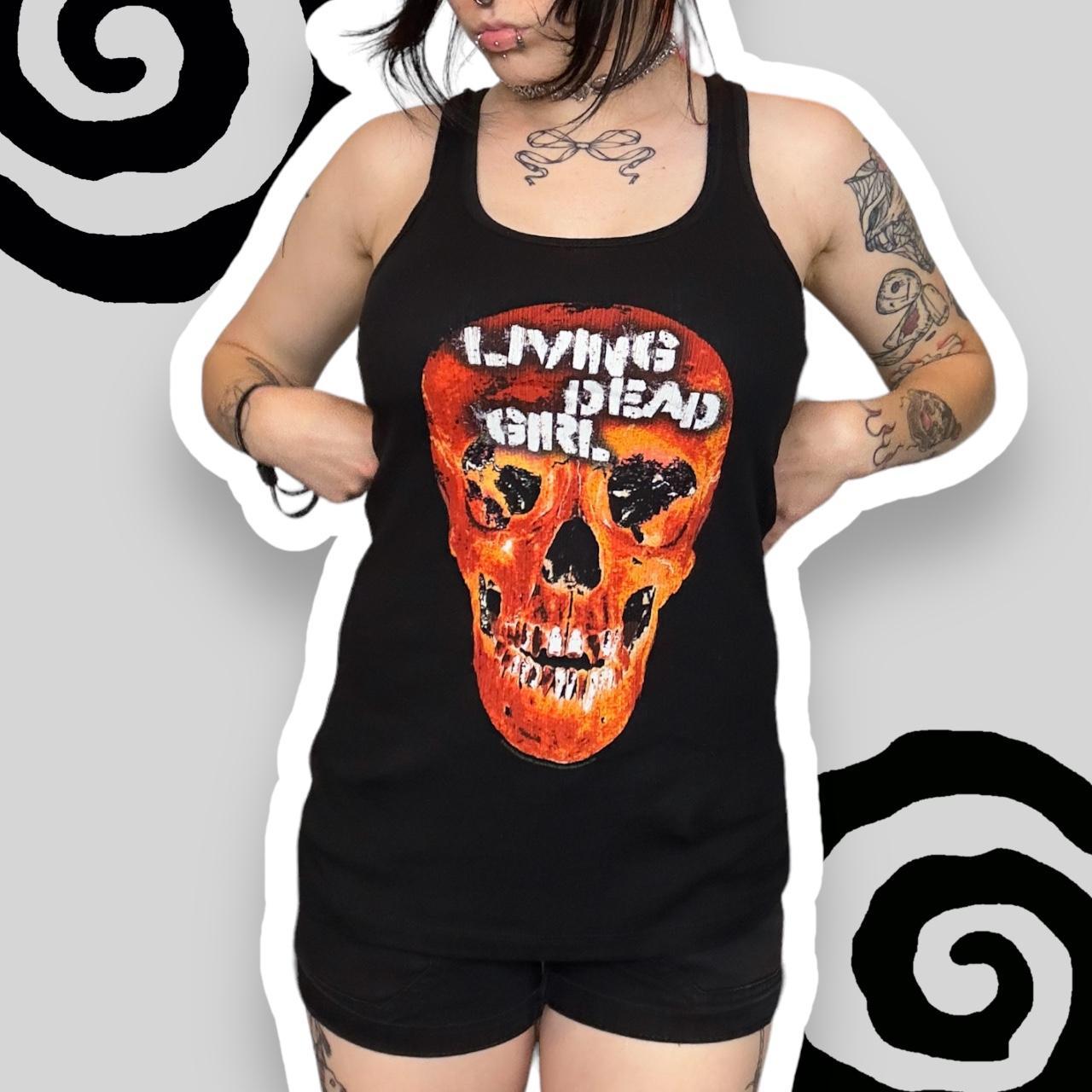 y2k rob zombie living dead girl graphic tank size... - Depop