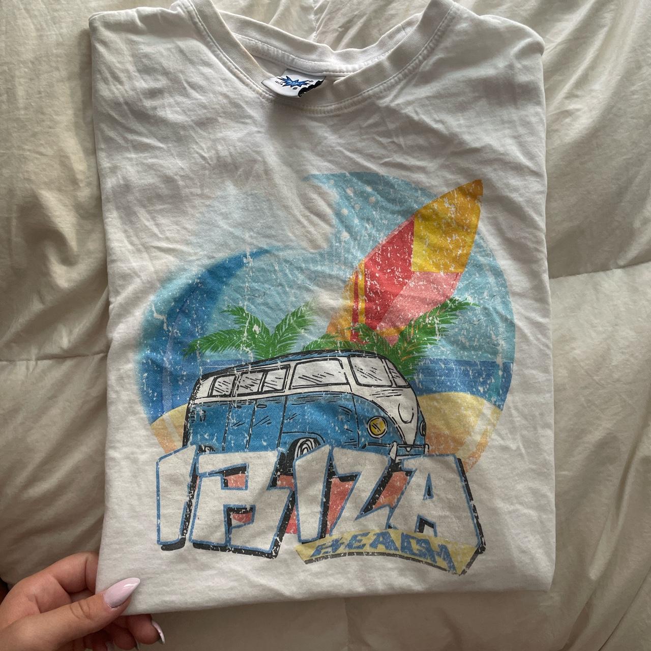Ibiza travel tee white 100% cotton from vacation to... - Depop