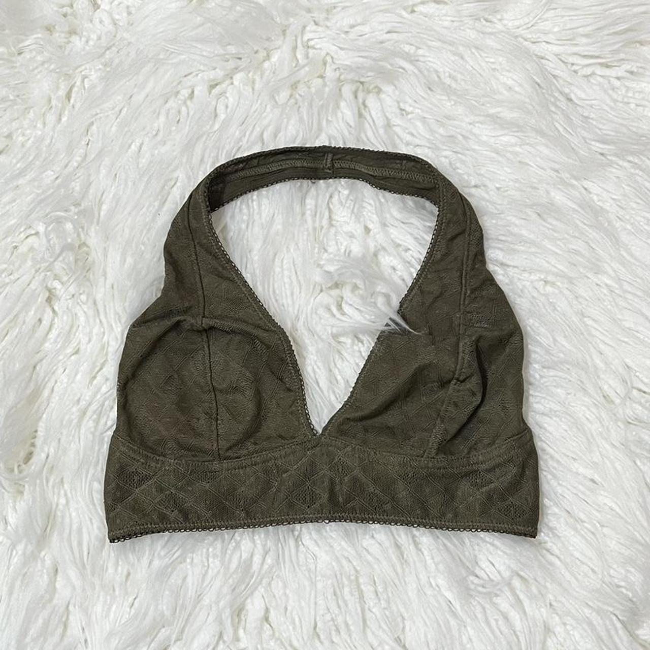 Pins & Needles Women's Khaki Bra | Depop