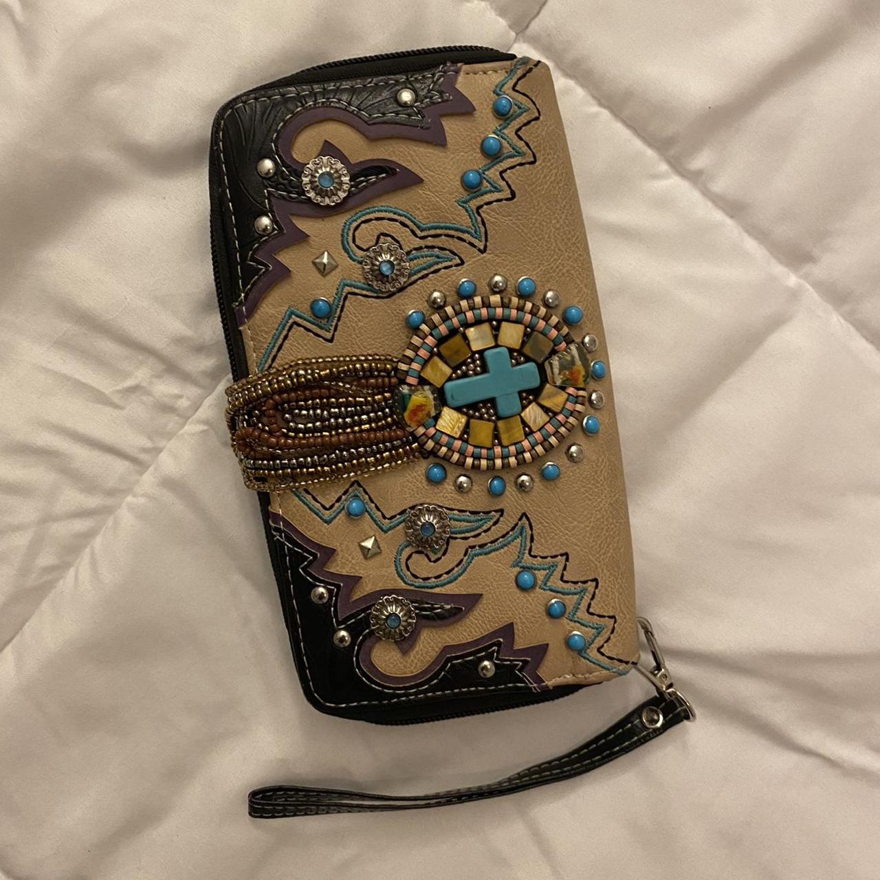 Super cute wallet with really unique front design - Depop