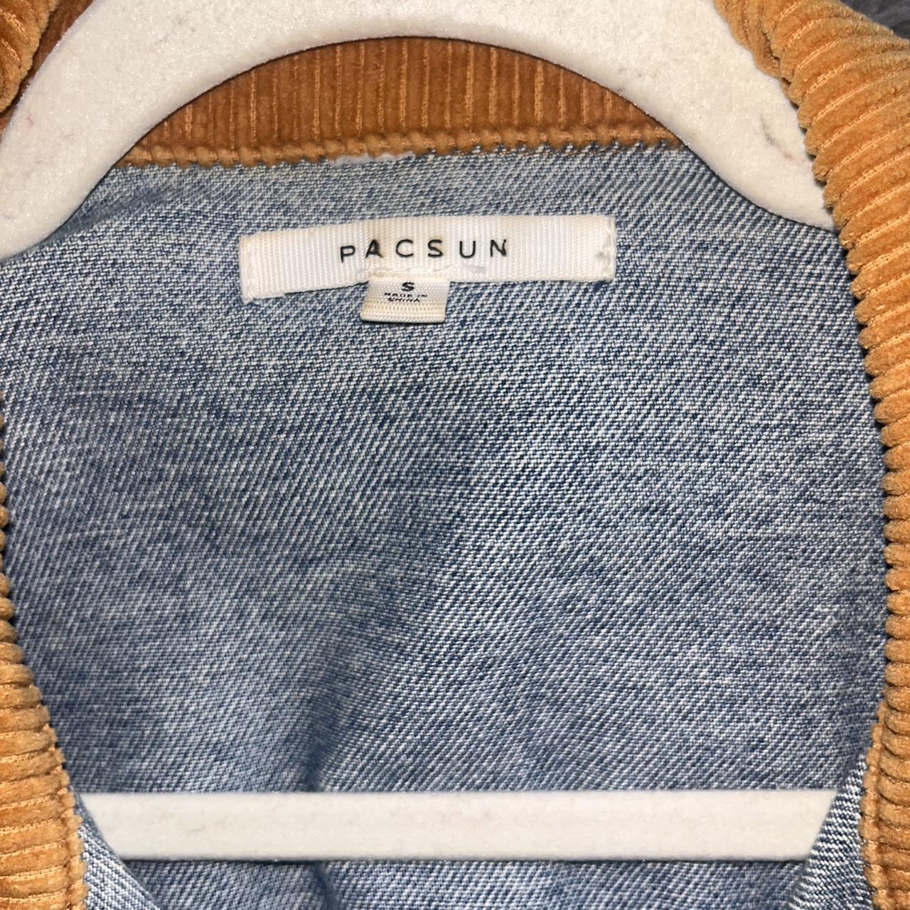 perfect condition pacsun denim corduroy cropped jacket - Depop