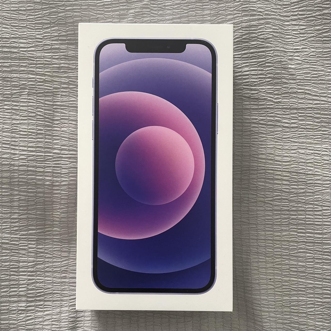 iPhone 12 box - Purple IPHONE BOX ONLY Charger... - Depop