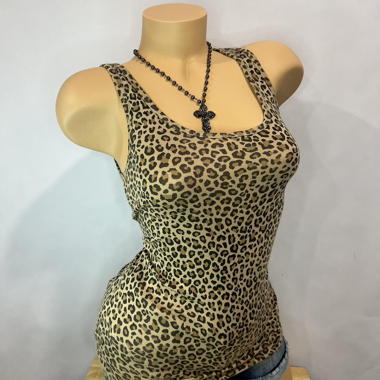 Y2k cheetah print tank top 🤎 Literally so cute 😻... - Depop
