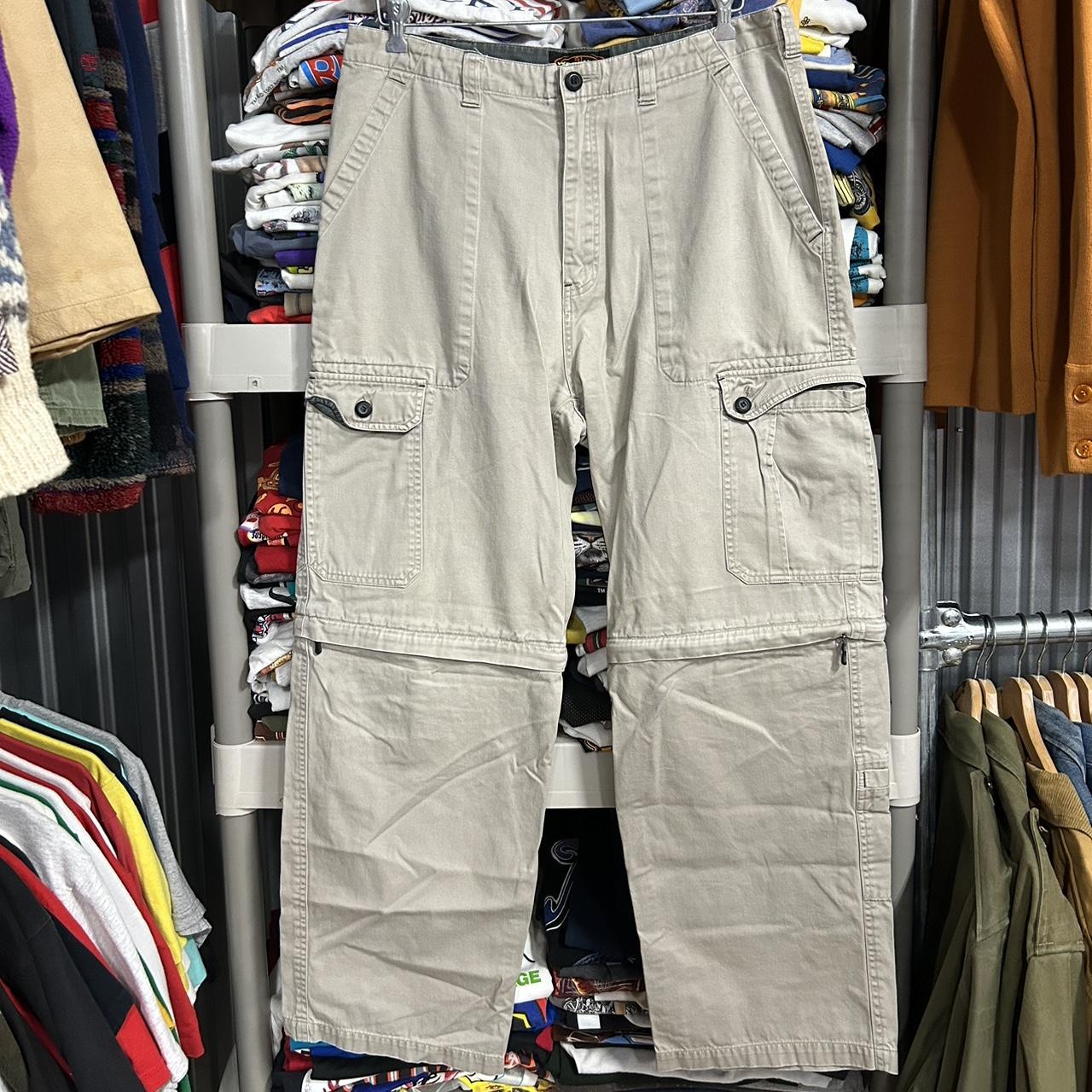 Vintage 90s Baggy Cargo Wide Leg Zip off Crazy... | Depop