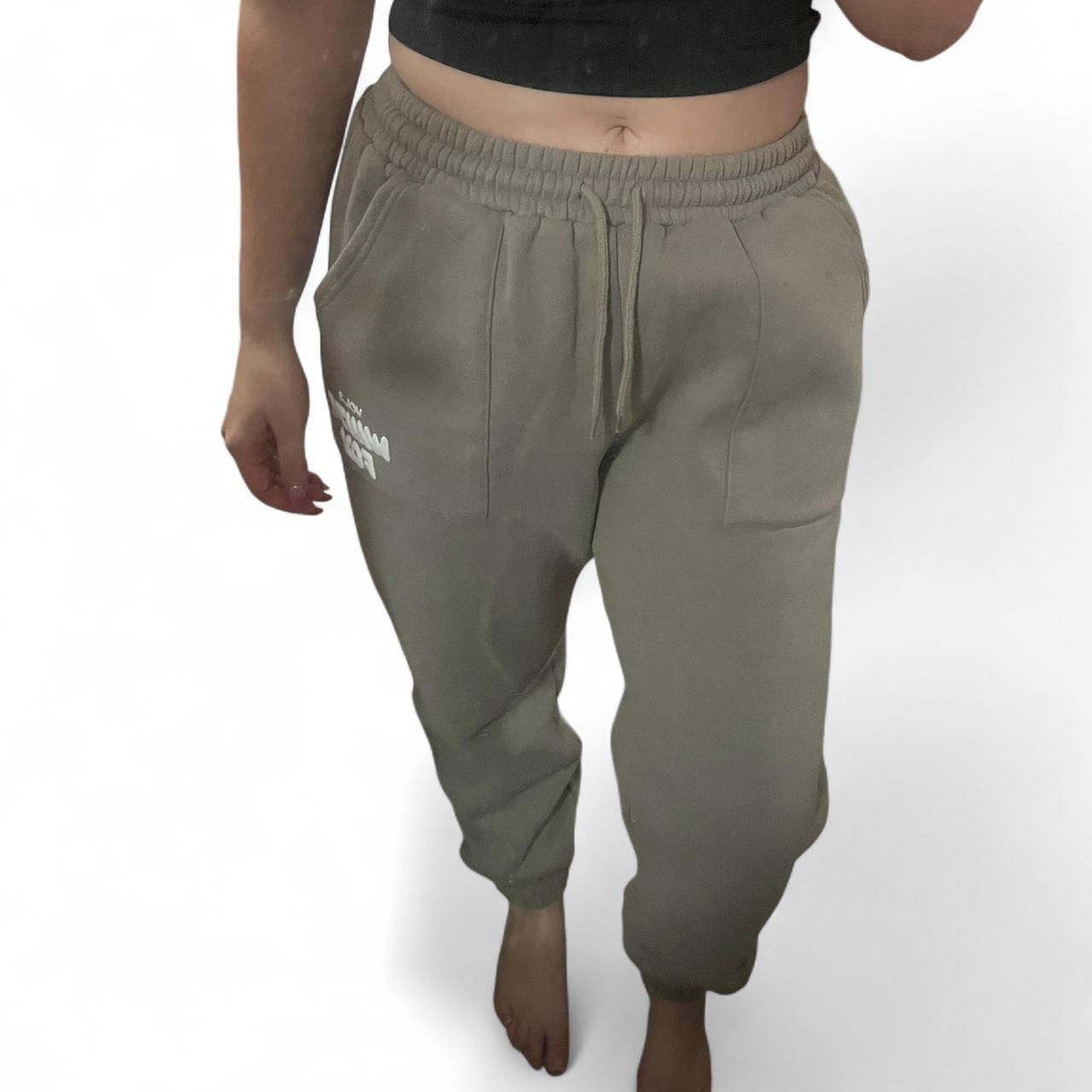 White fox off stage trackies size M fawn colour | Depop