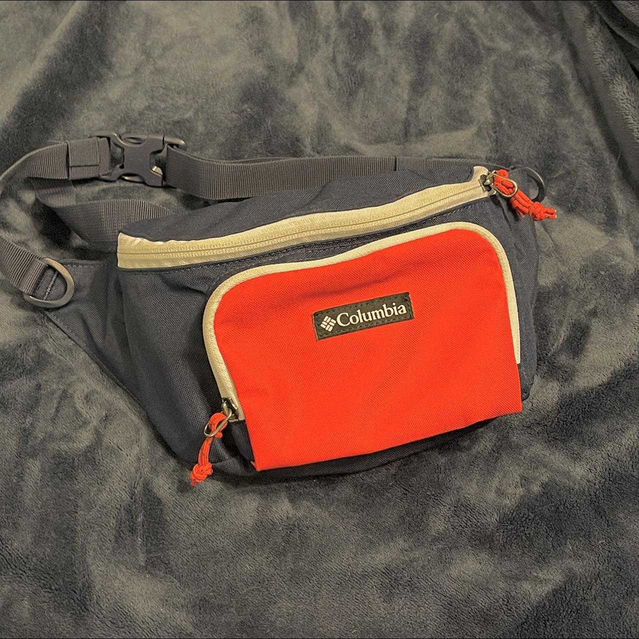 COLUMBIA FANNY PACK BAG #fannypack #bag #y2k #blue... - Depop