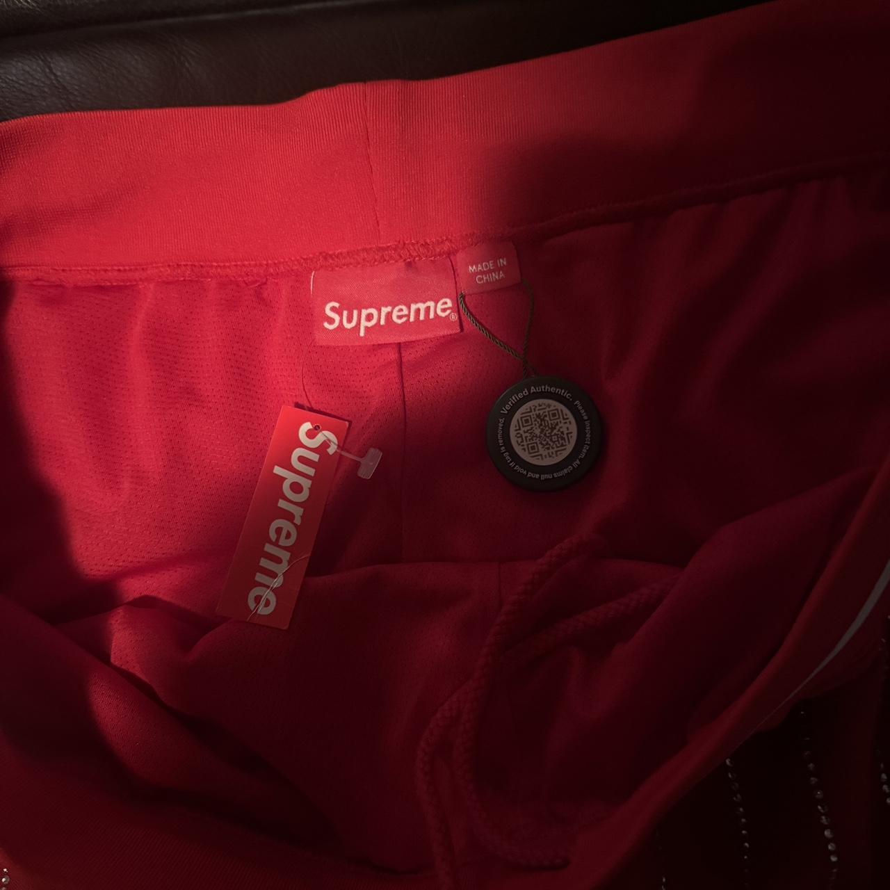 Red black and white supreme shorts size “XXL” Got... - Depop