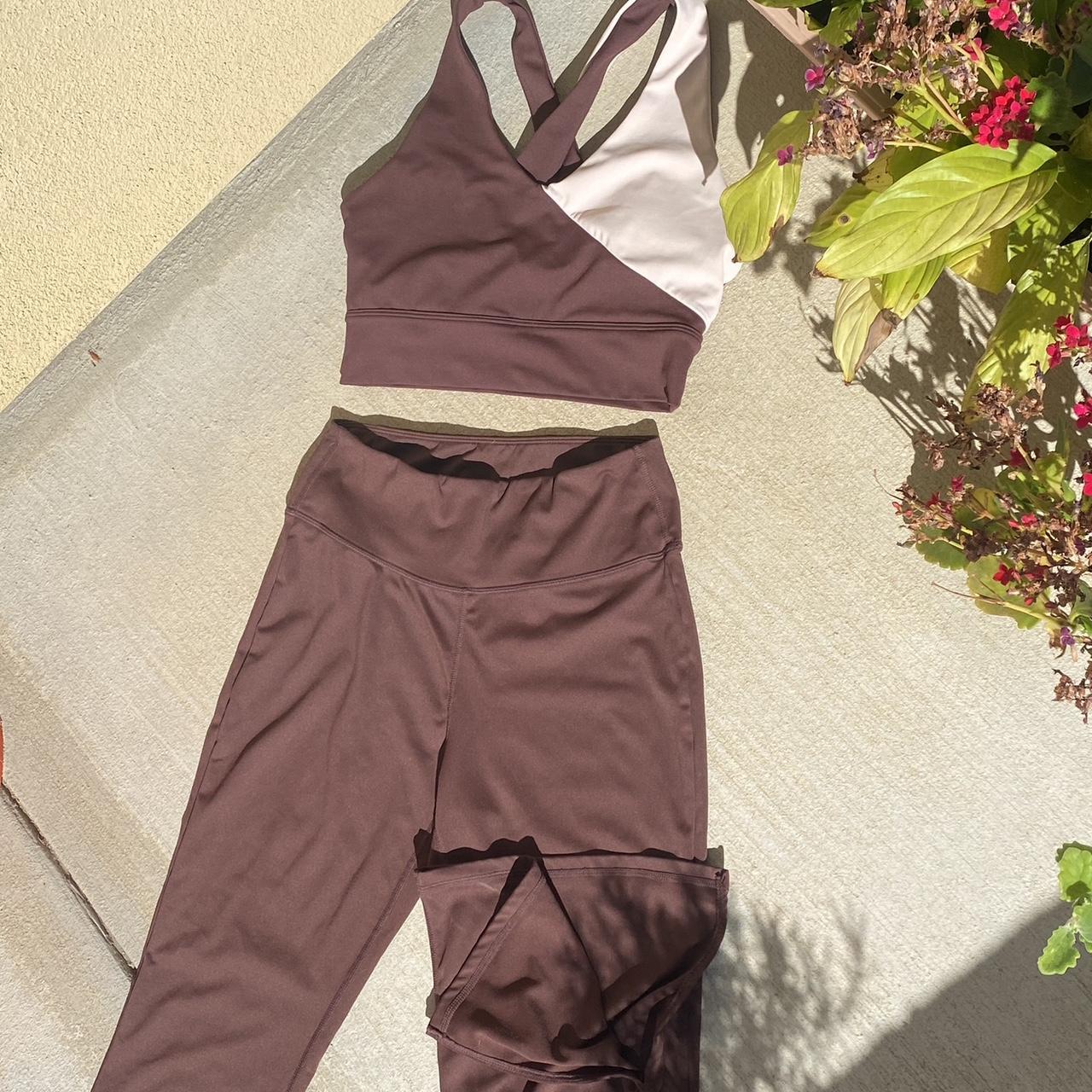 Brown Wilo Gym set - size M for the top - size L... - Depop