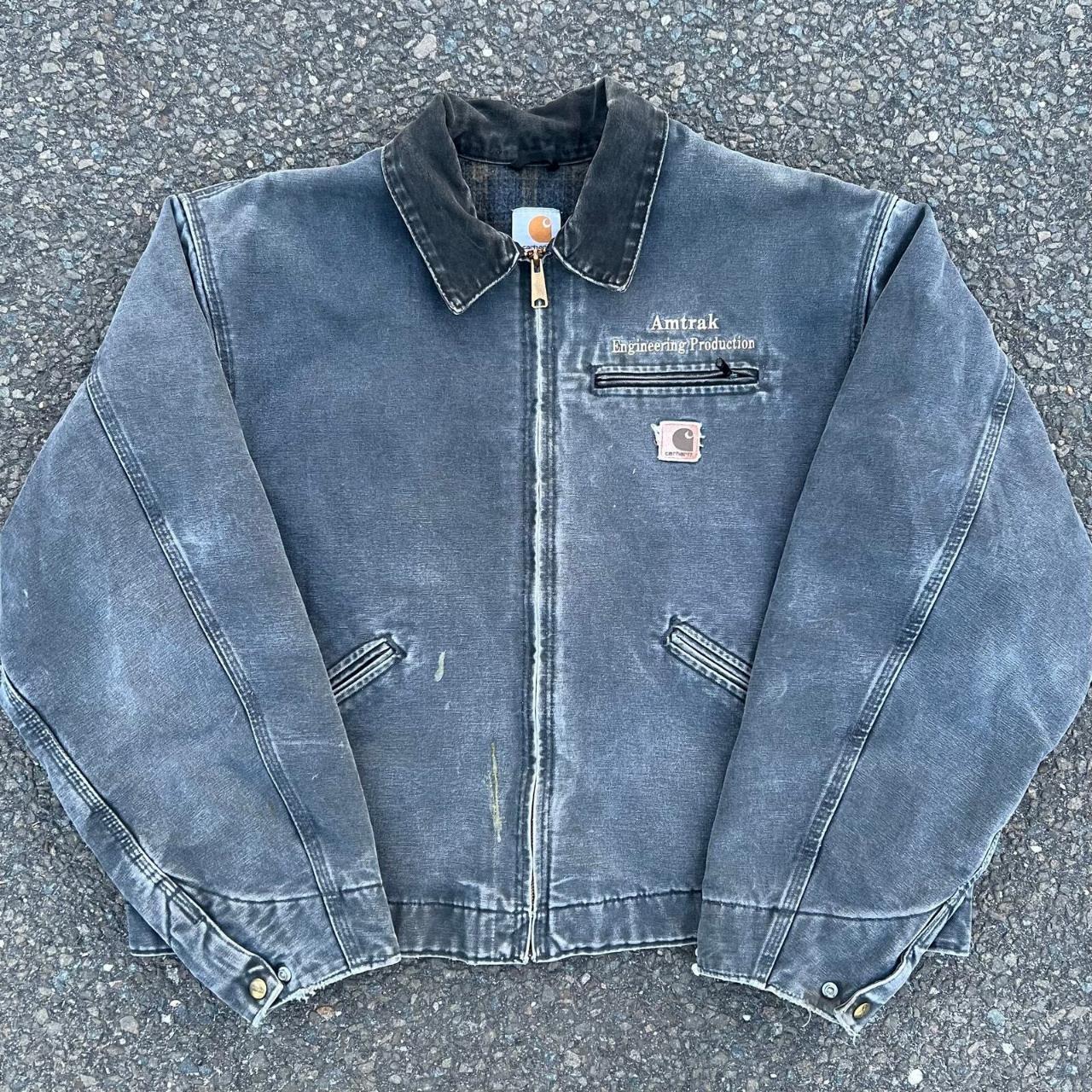 Vintage crazy faded j97 ptl Carhartt gray Detroit... - Depop