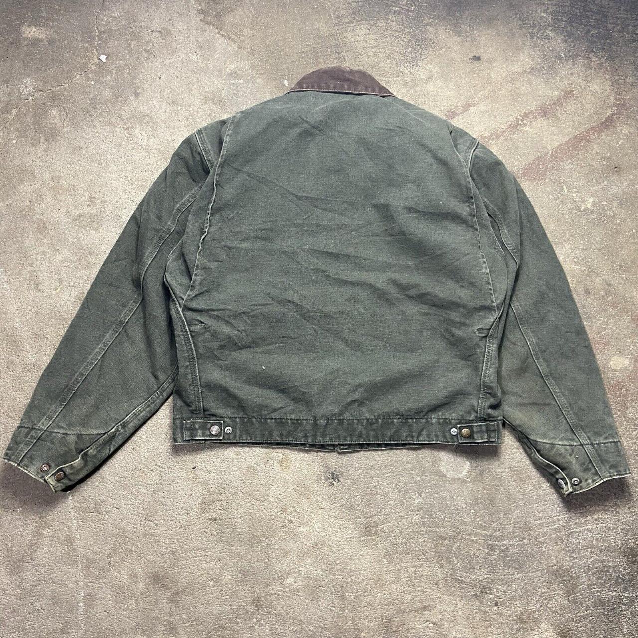 VTG Carhartt Detroit Jacket J97 MOS Moss Green... - Depop