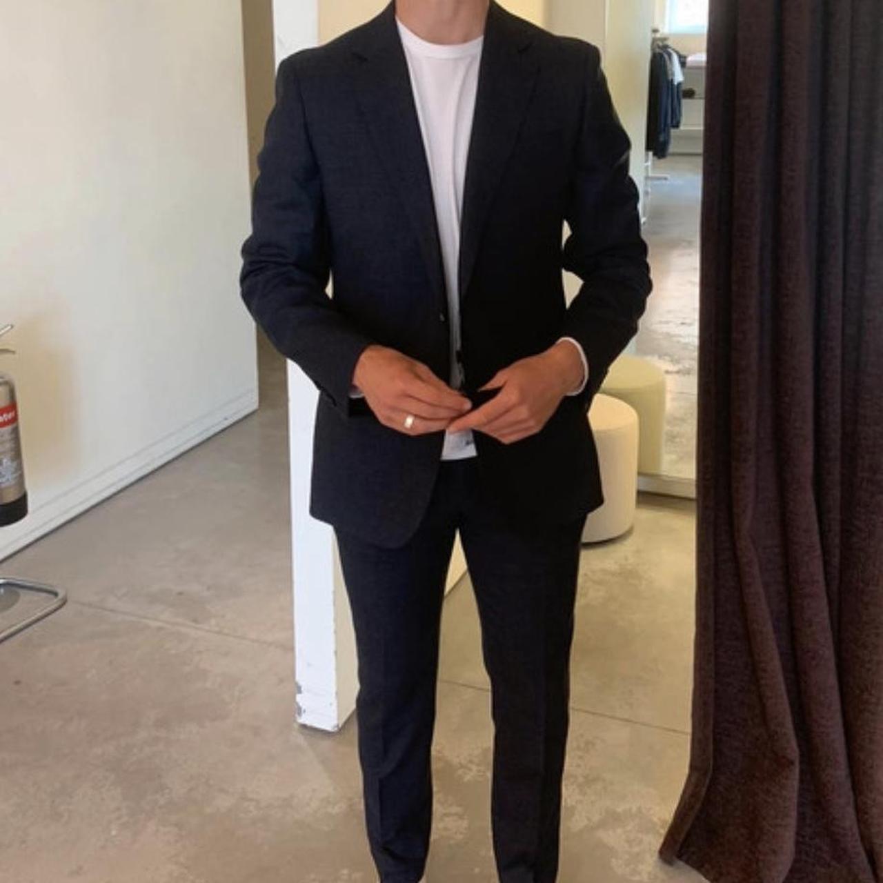 Brand new, never worn reiss navy suit. In bag with... - Depop