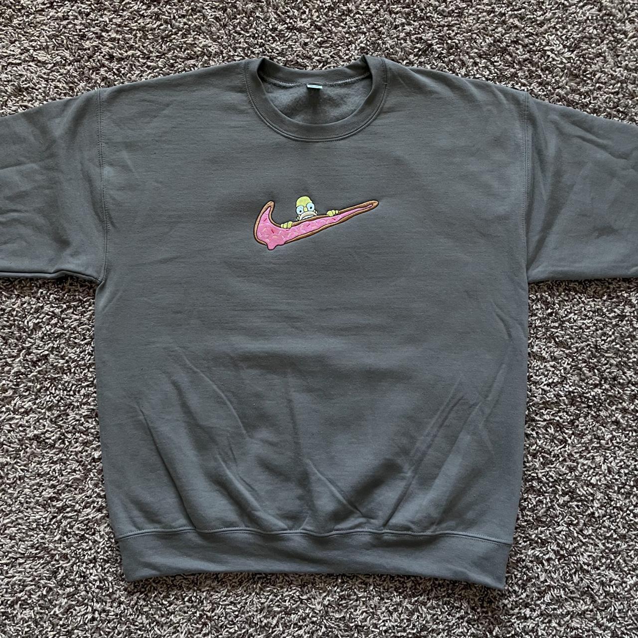 NIKE SIMPSONS Crewneck embroidered by me!🍩 -BRAND... - Depop