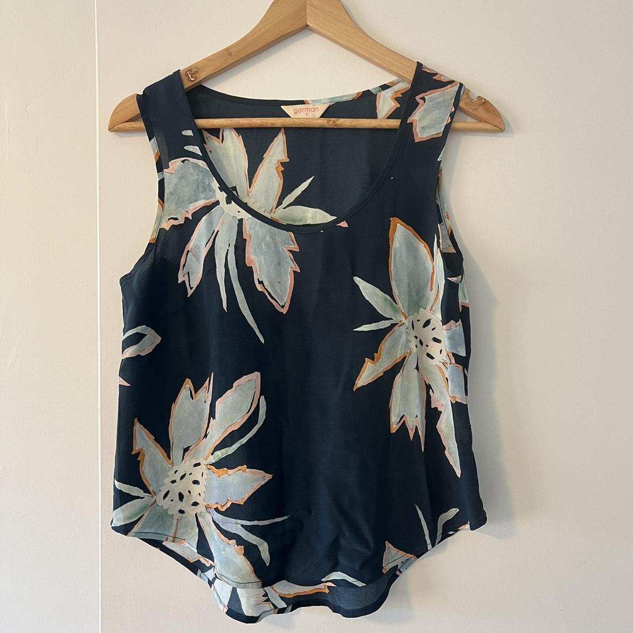 Gorman silky floral top Standard size 8 fit - Depop
