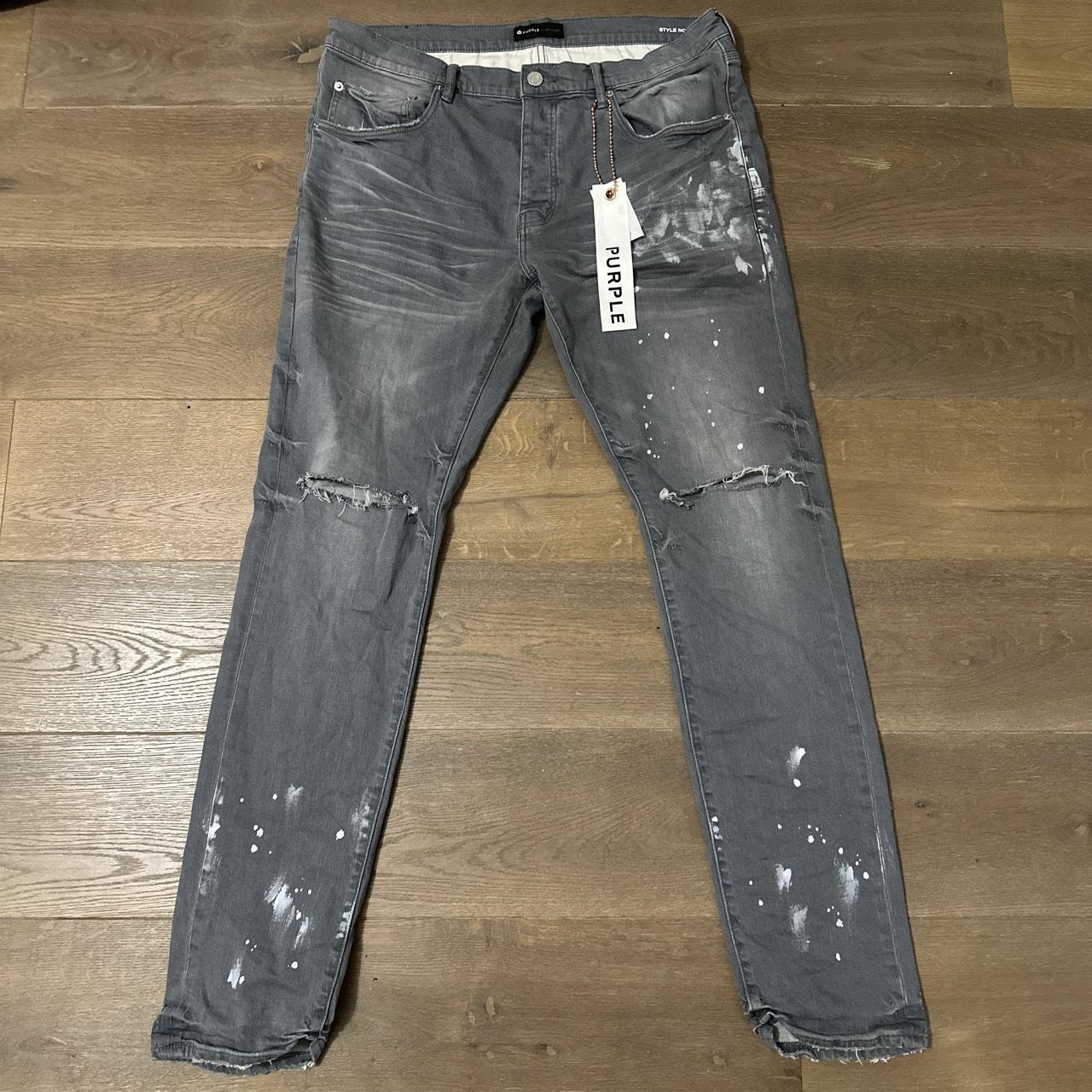 Purple brand Grey ripped jeans size 36” Style number... - Depop