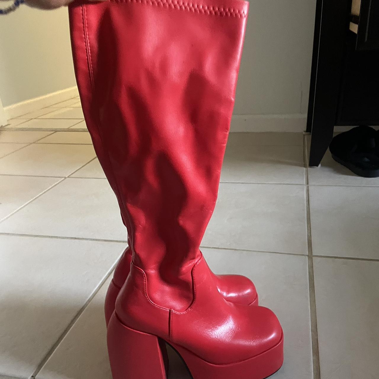 Nasty Gal Women's Red Boots | Depop