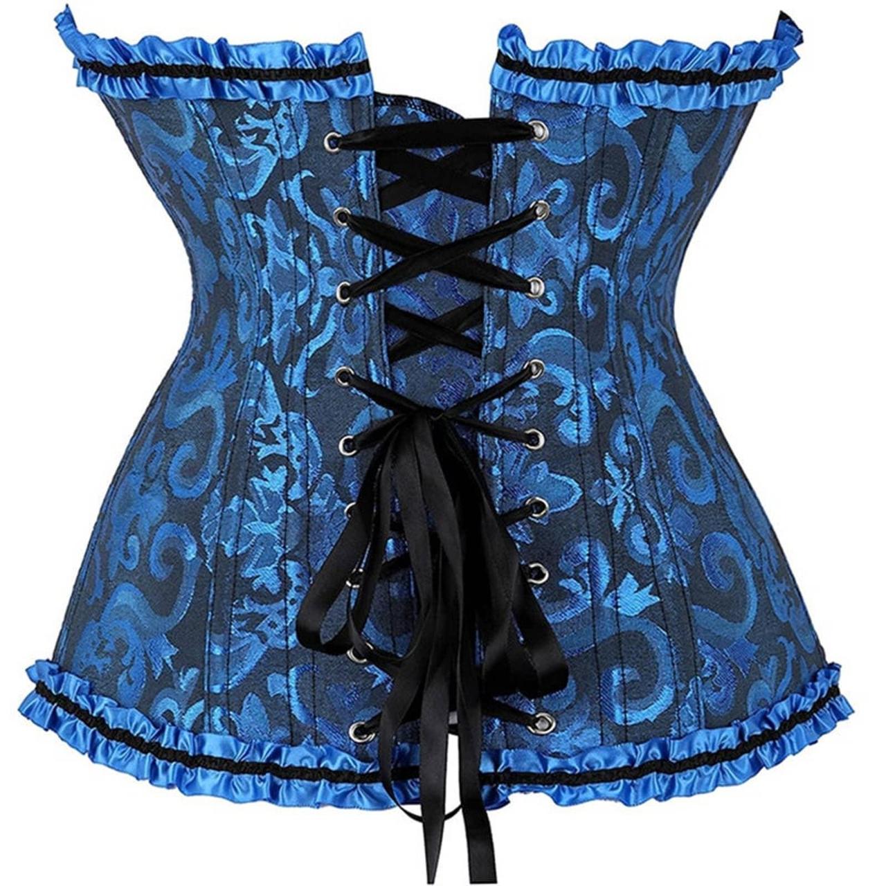 Sexy Royal Blue Modern Corset Brand New In Package Depop