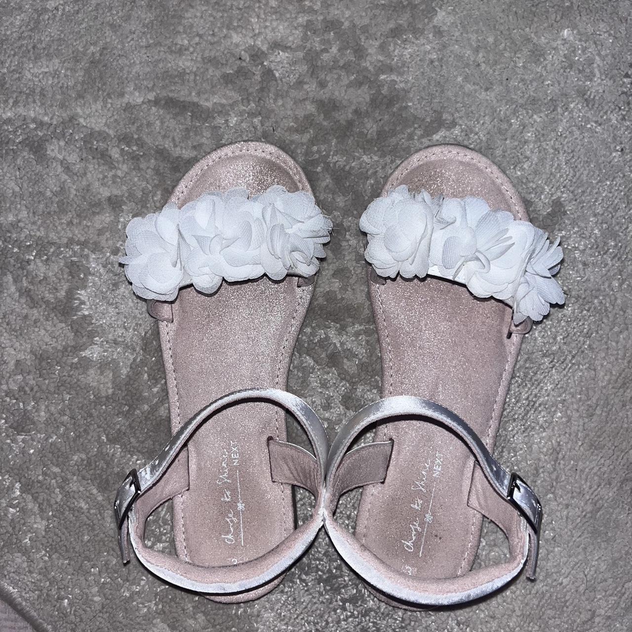 Girls sandals Worn once, like new Next Size 3 - Depop