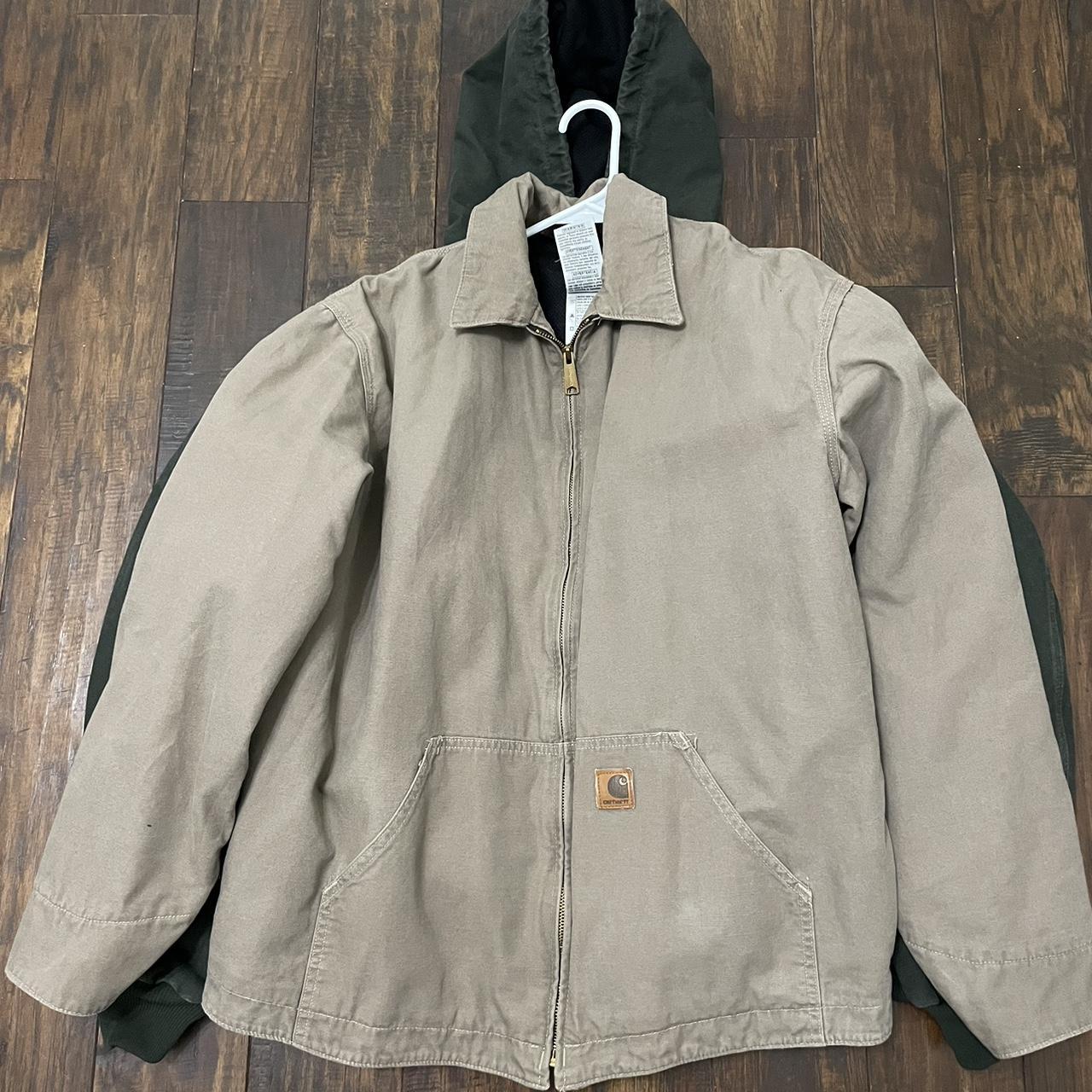 flawless tan carhartt jacket similar to a Detroit... - Depop