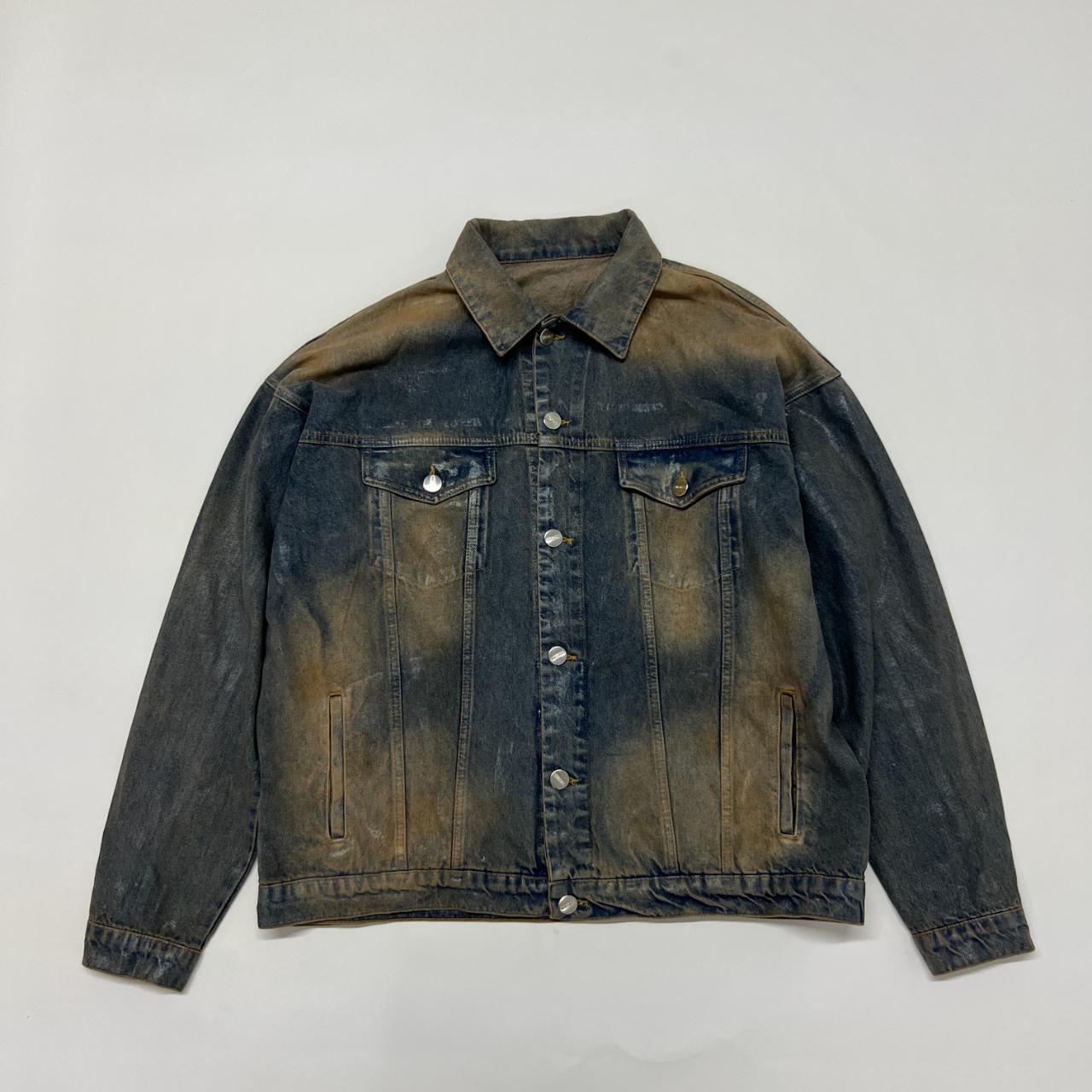 Like new Dark Waxed Denim Jacket by COLORS. size... | Depop