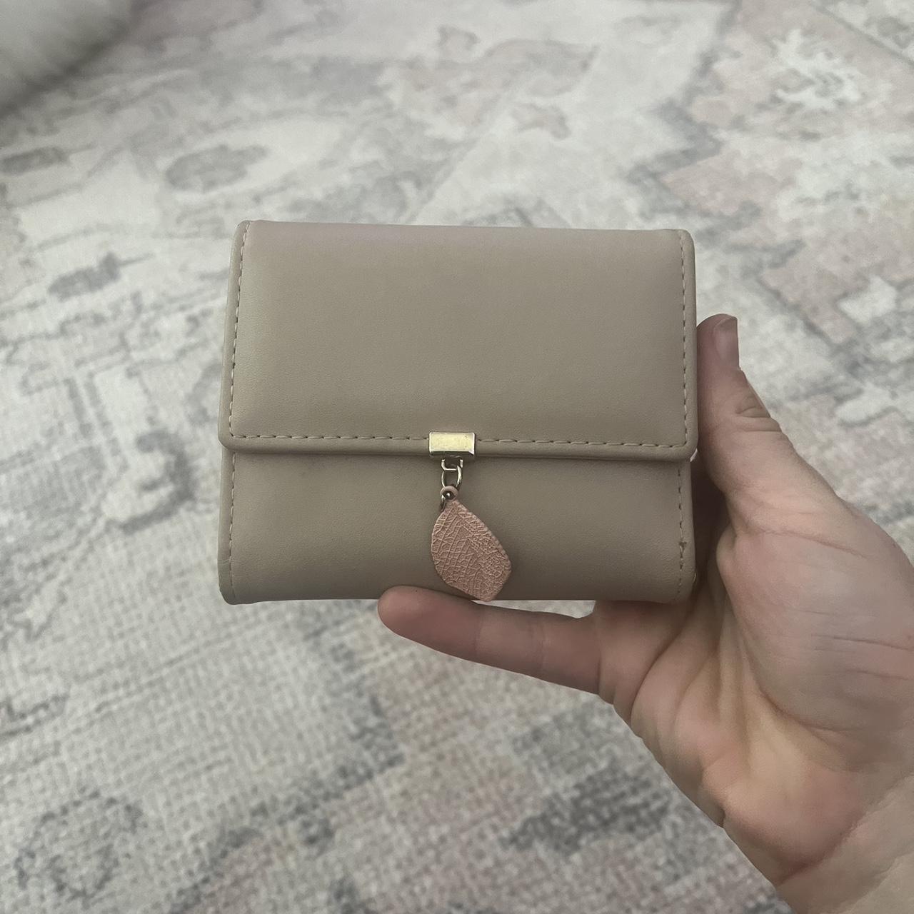 Beige wallet w charm - bought for $18 - great... - Depop