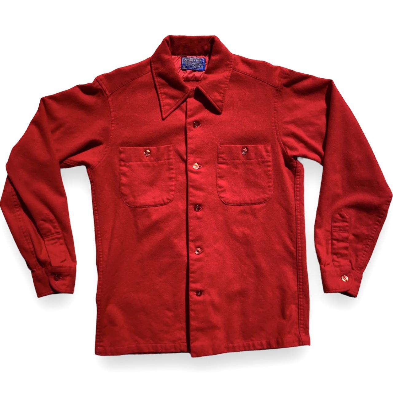 Vintage 80s Red Pendleton Pure Virgin Wool Long... - Depop