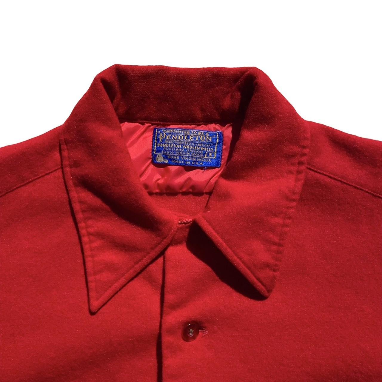 Vintage 80s Red Pendleton Pure Virgin Wool Long... - Depop