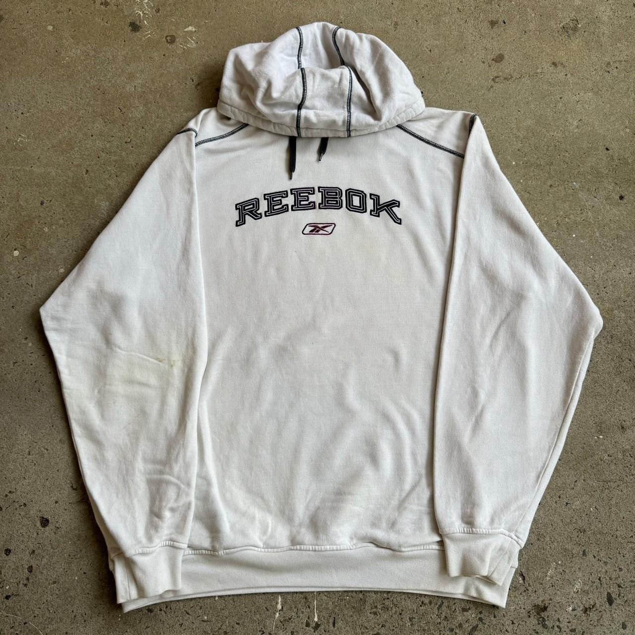 VINTAGE REEBOK HOODIE MEASUREMENTS Tag size :... - Depop