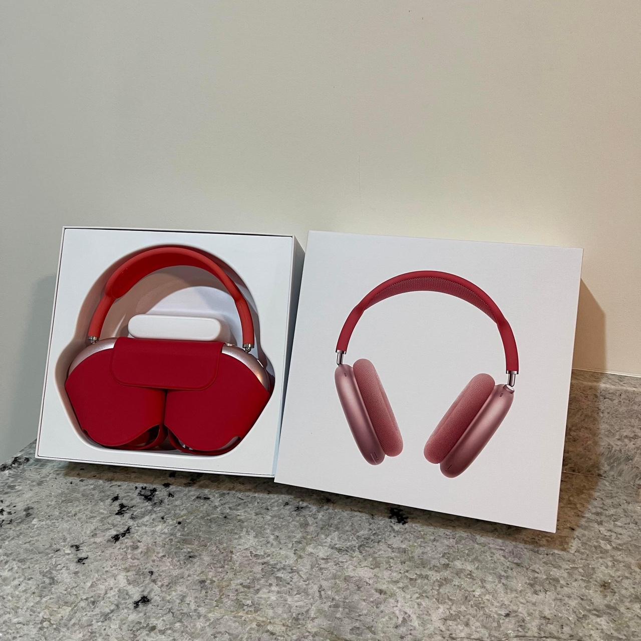 Red AirPod Max’s that I’m trying to get rid of - Depop