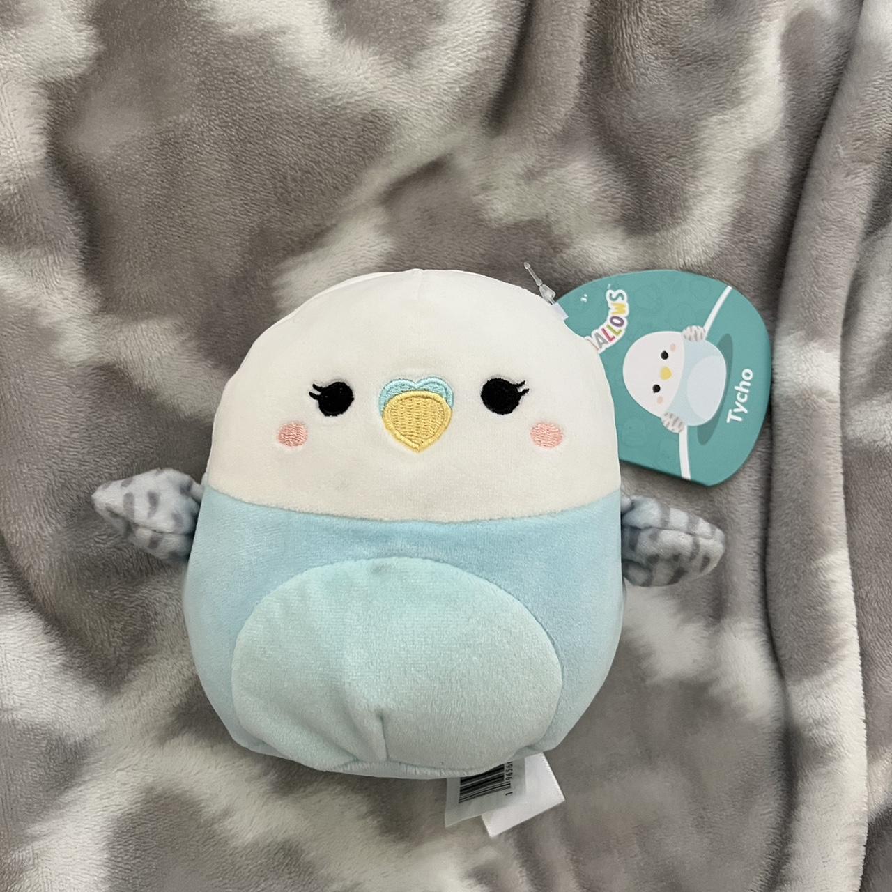 white & blue bird squishmallow - Depop