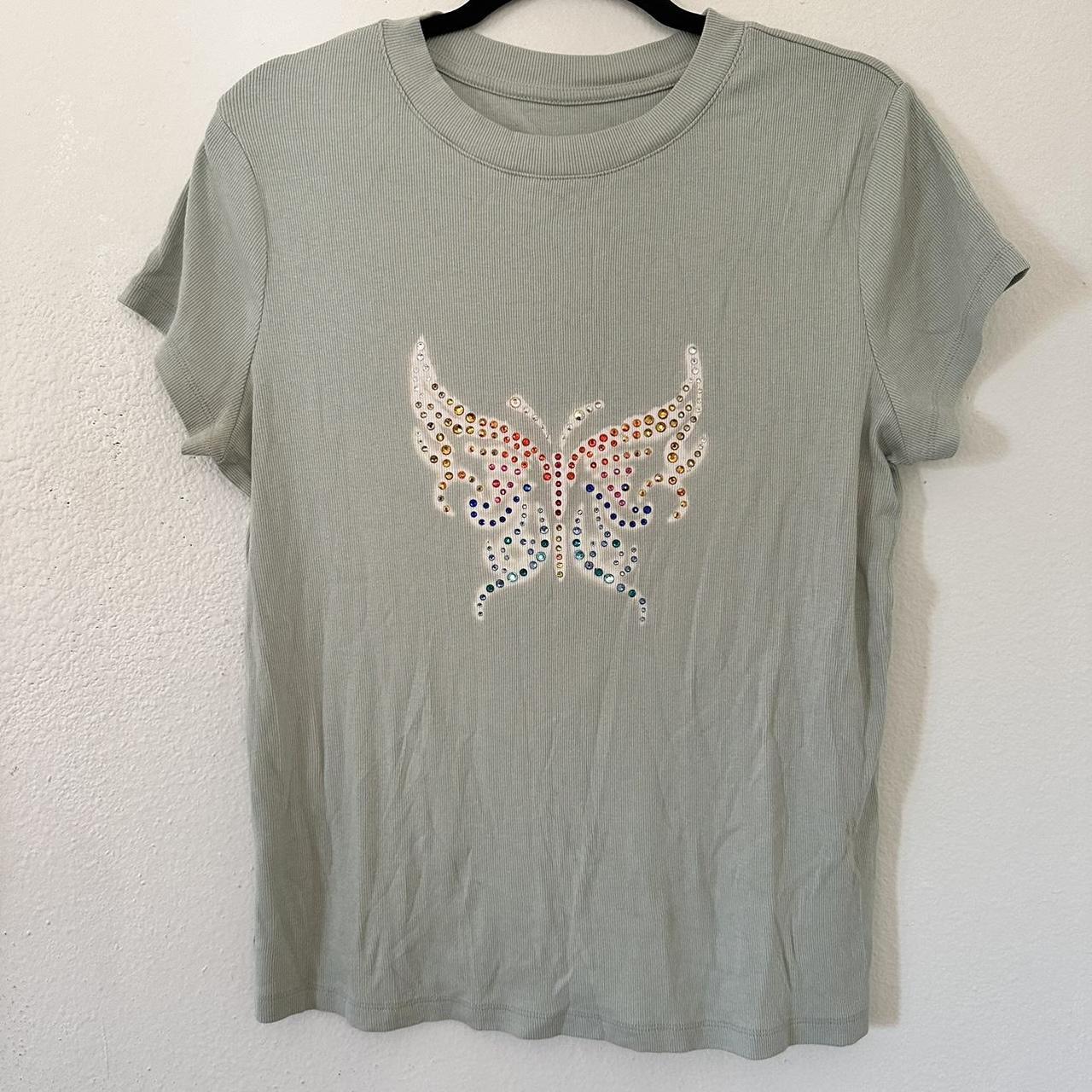Homemade Bedazzled Butterfly Tee 🧚🏼‍♀️ - Depop