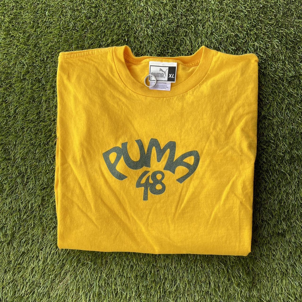 vintage puma tee soccer/futbol style perfect to pair... - Depop