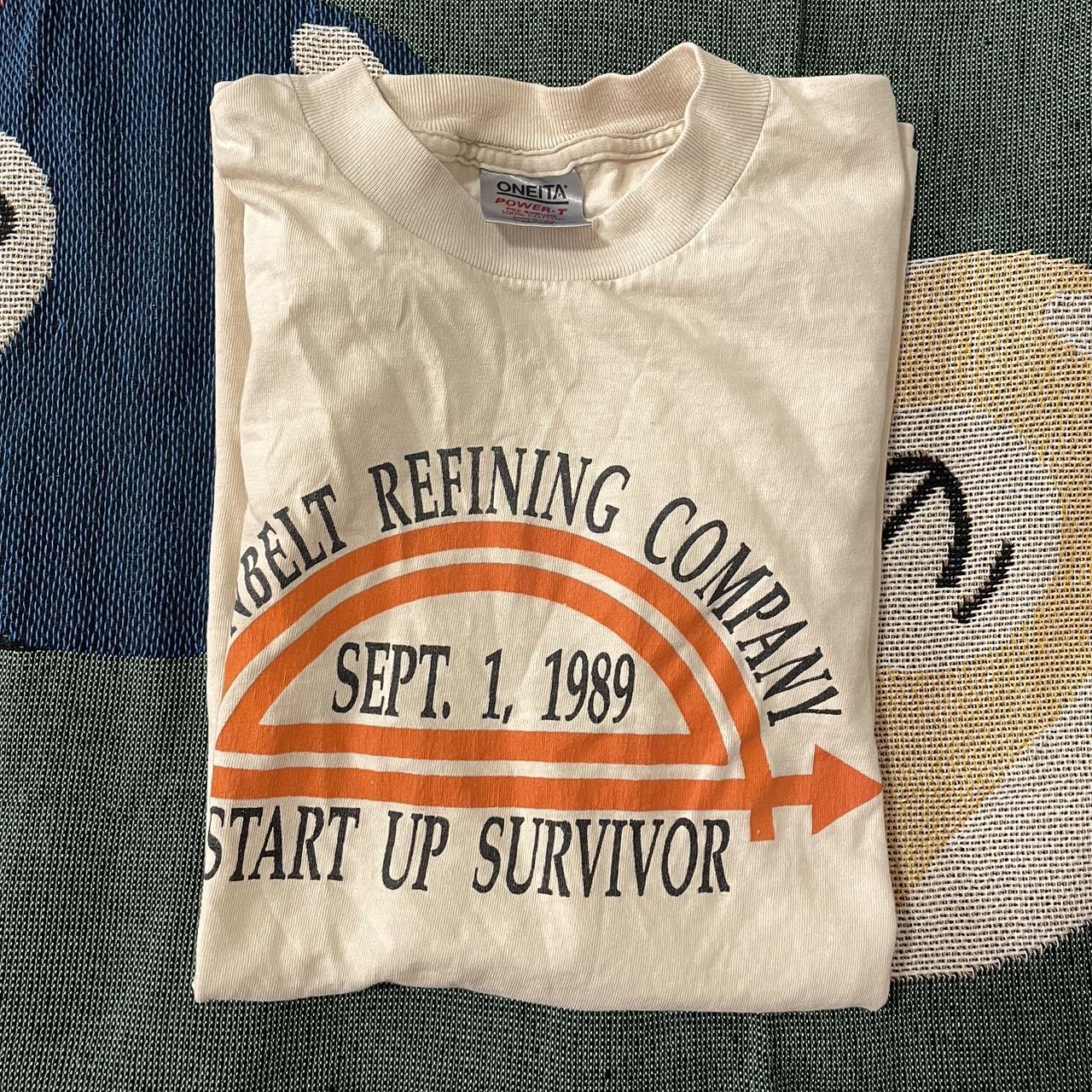 vintage 1989 single stitch startup tee simple... - Depop