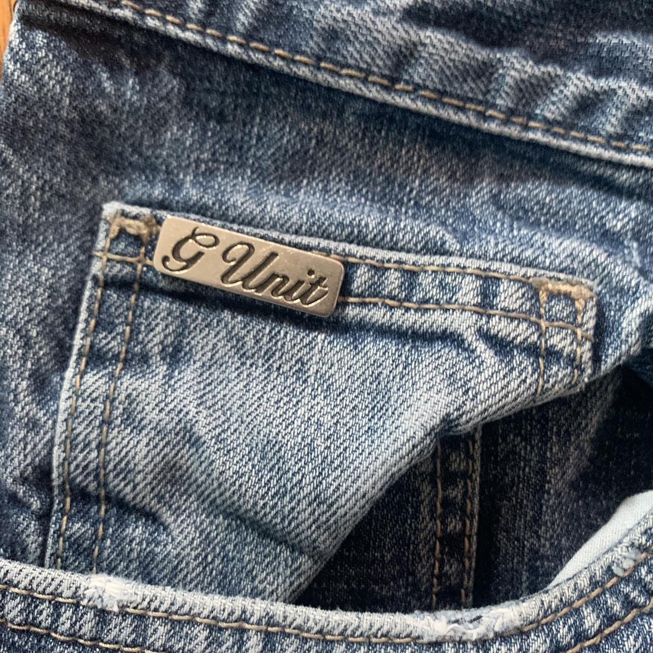 Vintage G-unit jean shorts/ jorts Cool design on... - Depop