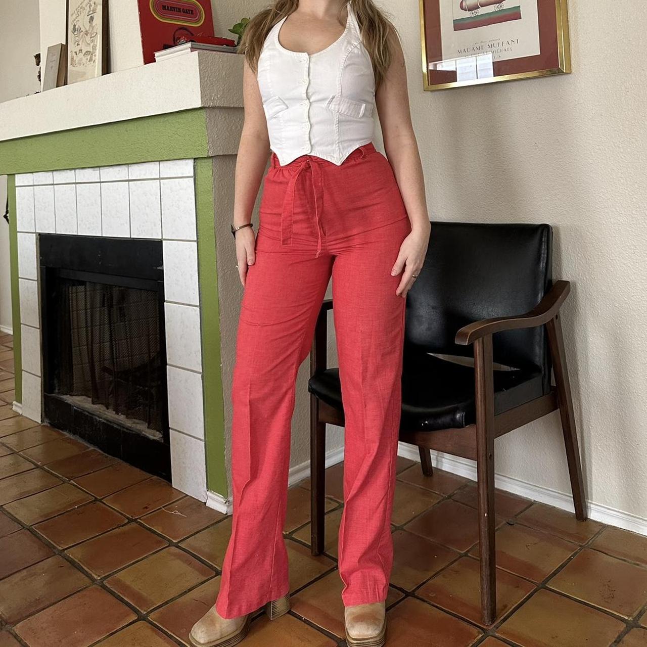 Vintage 70s high rise flare pants Cutie 1970s... - Depop