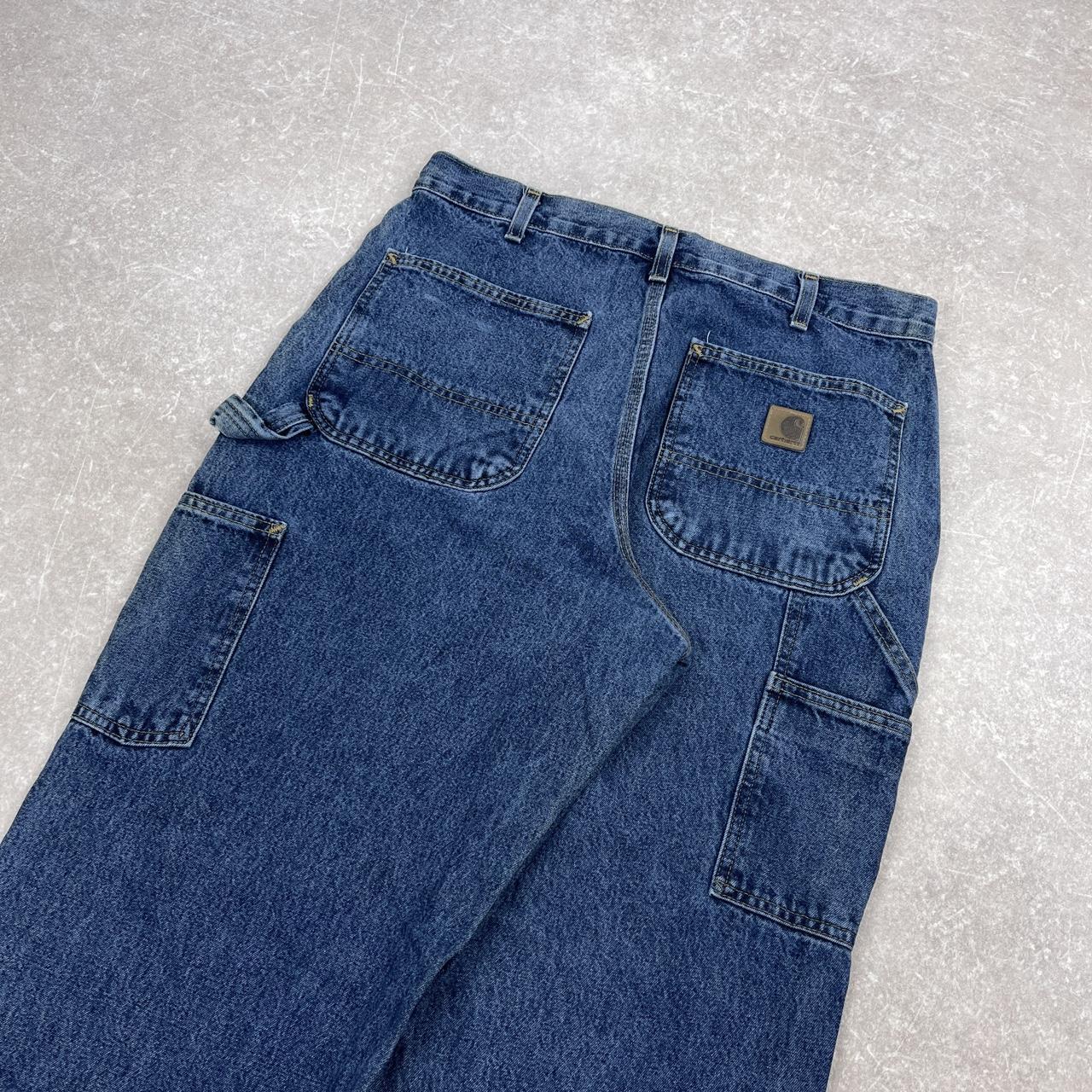 Carhartt carpenter jeans Blue heavy denim carpenters... - Depop