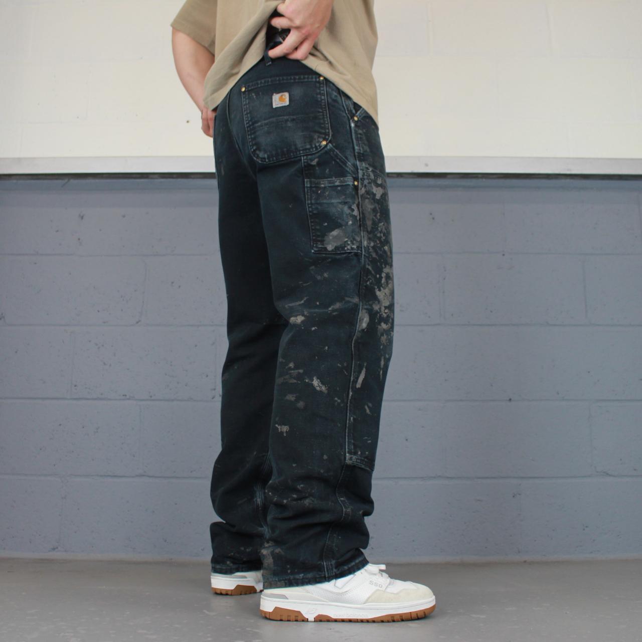 Carhartt double knee carpenter pants Baggy faded... - Depop