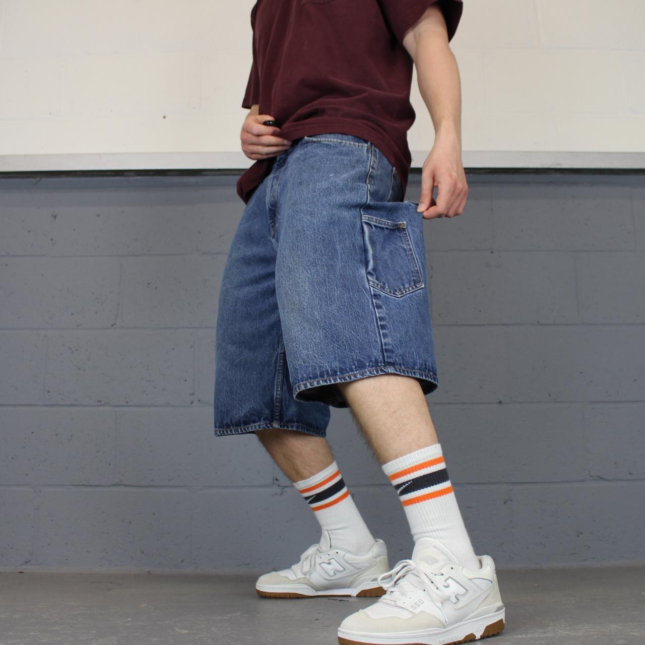 G-Unit hip hop jorts Loose rap skate shorts Faded... - Depop